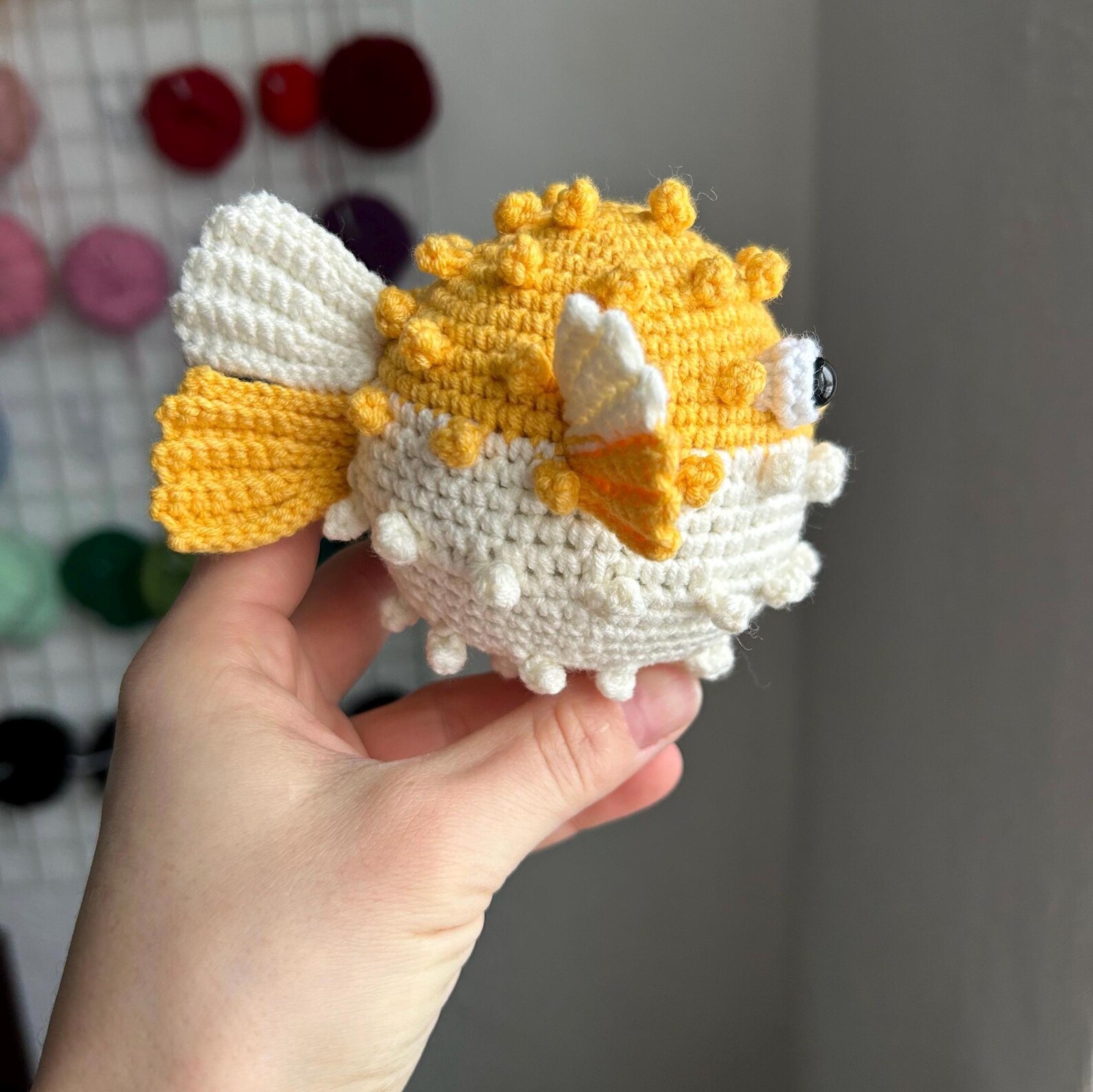 Colourful Puffer Fish Toy. Fugu Fish. Crochet Tropical Fish. Sea ...