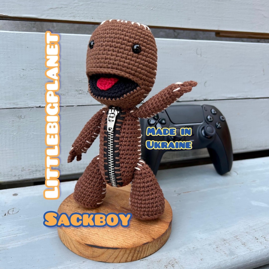 Handmade Crochet Sackboy Doll | Amigurumi Littlebigplanet Inspired Toy ...