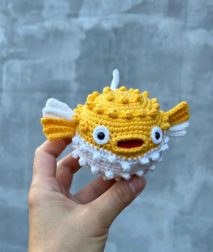 Pufferfish Crochet Pattern PDF, Amigurumi Fish Toy Tutorial, Sea Animal ...