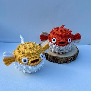 Crochet Pufer Fish Pattern PDF, Amigurumi Fugu Fish Toy Tutorial, Sea ...