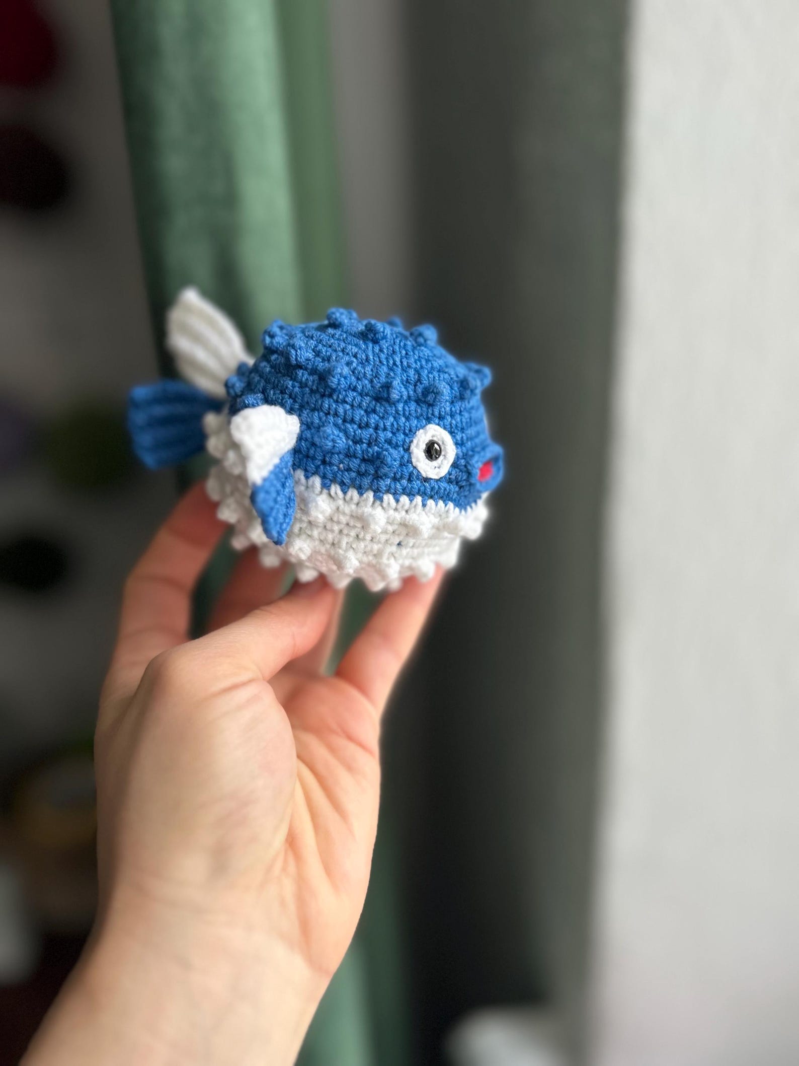 Pufferfish Plush Toy, Fugu Fish, Soft Amigurumi Blowfish, Unique Ocean ...