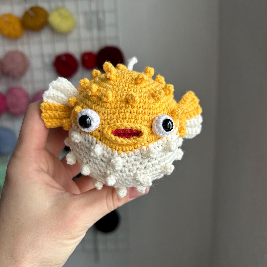 Crochet Puffer Fugu Fish Toy. Stuffed Sea Animals. Sea Animals Lovers ...