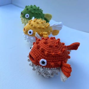 Crochet Pufer Fish Pattern PDF, Amigurumi Fugu Fish Toy Tutorial, Sea ...