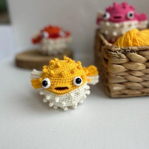 Crochet Fish.colorful Fish.pufferfish.sea Creature.fugu.ocean Baby ...