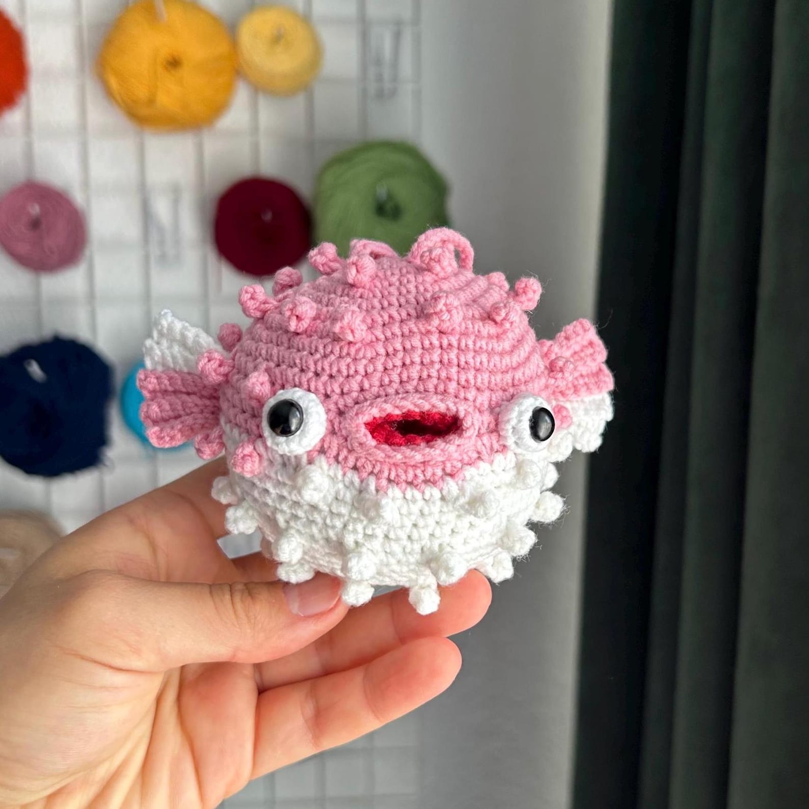 Crochet Colorful Puffer Fish Toy. Funny Birthday Gift. Ocean Lover Gift ...
