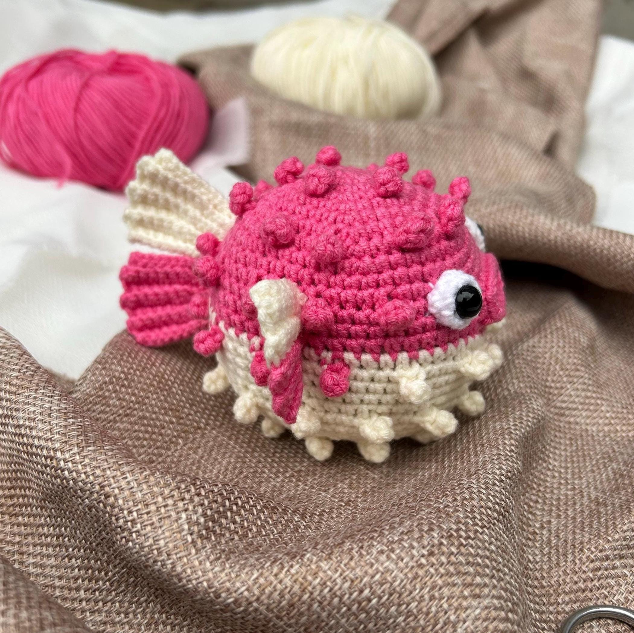 Soft Crochet Puffer Fish Toy - Safe Cute Amigurumi Plush for Girls ...