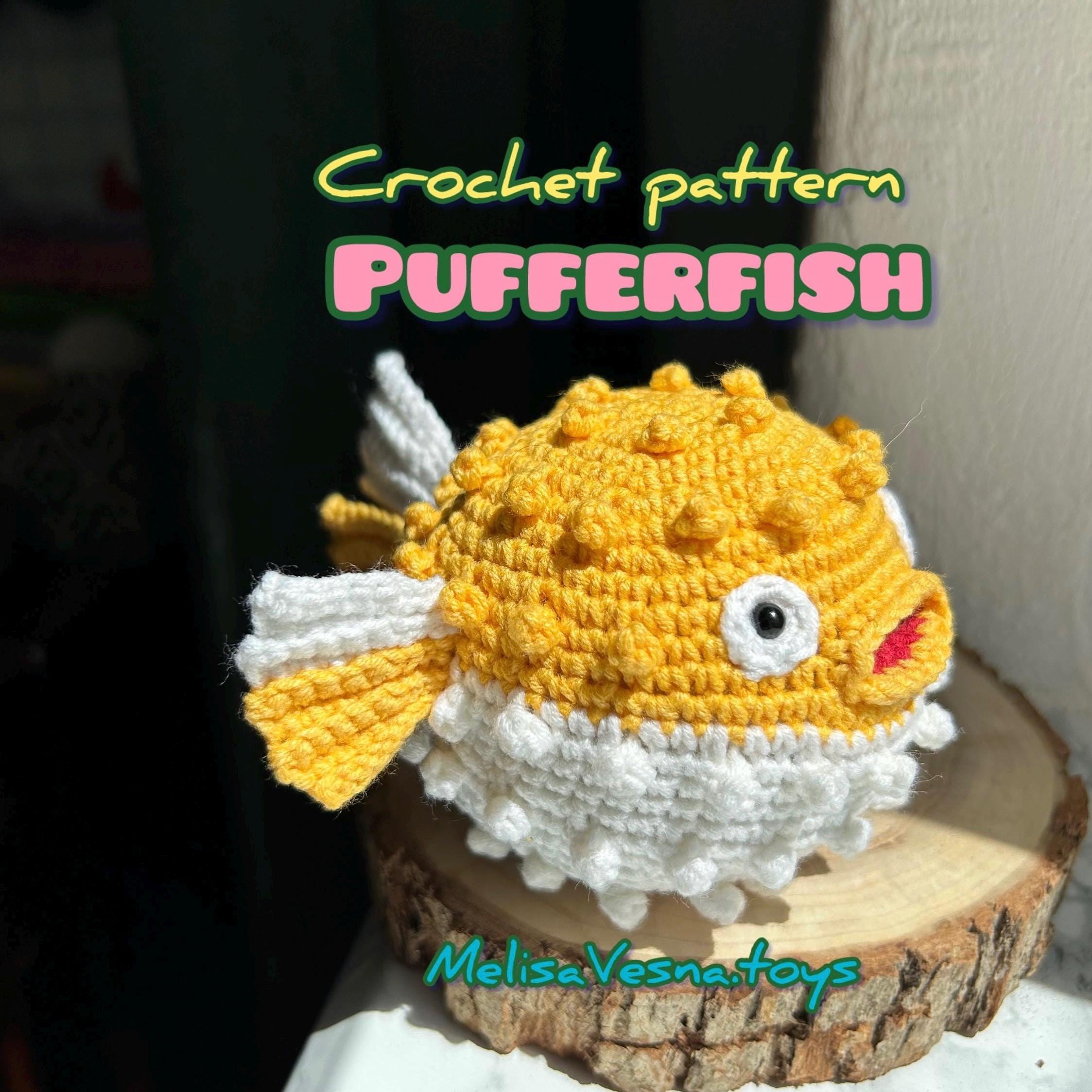 Pufferfish Crochet Pattern PDF, Amigurumi Fish Toy Tutorial, Sea Animal ...