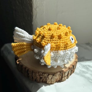 Crochet Pufer Fish Pattern PDF, Amigurumi Fugu Fish Toy Tutorial, Sea ...