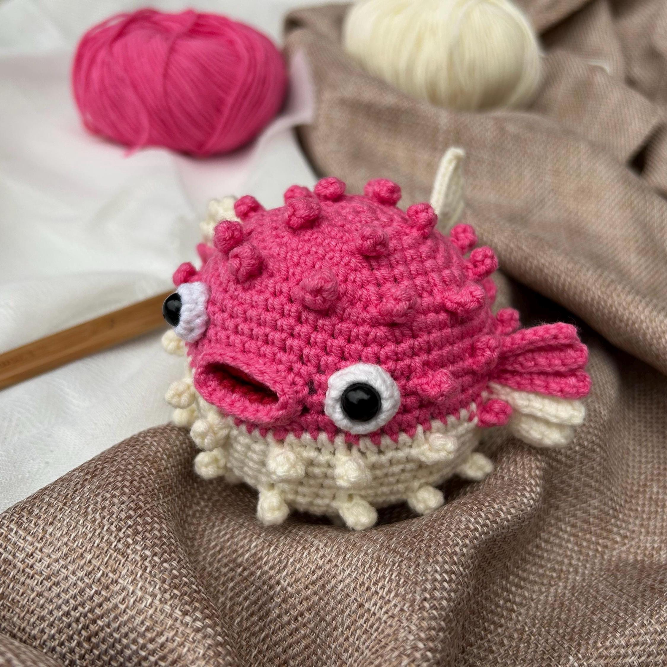 Soft Crochet Puffer Fish Toy - Safe Cute Amigurumi Plush for Girls ...