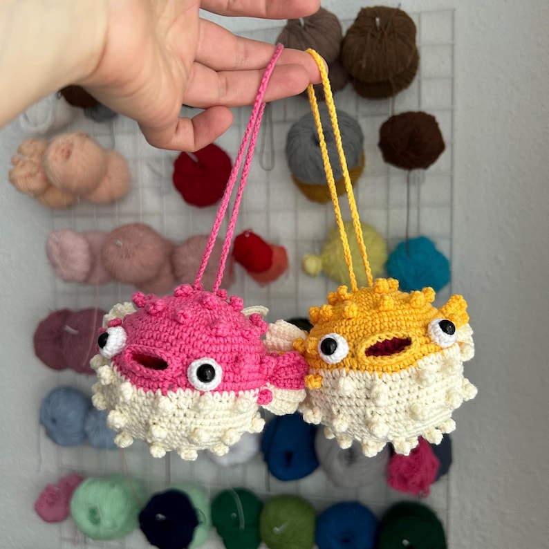 Colourful Puffer Fish Toy. Fugu Fish. Crochet Tropical Fish. Sea ...
