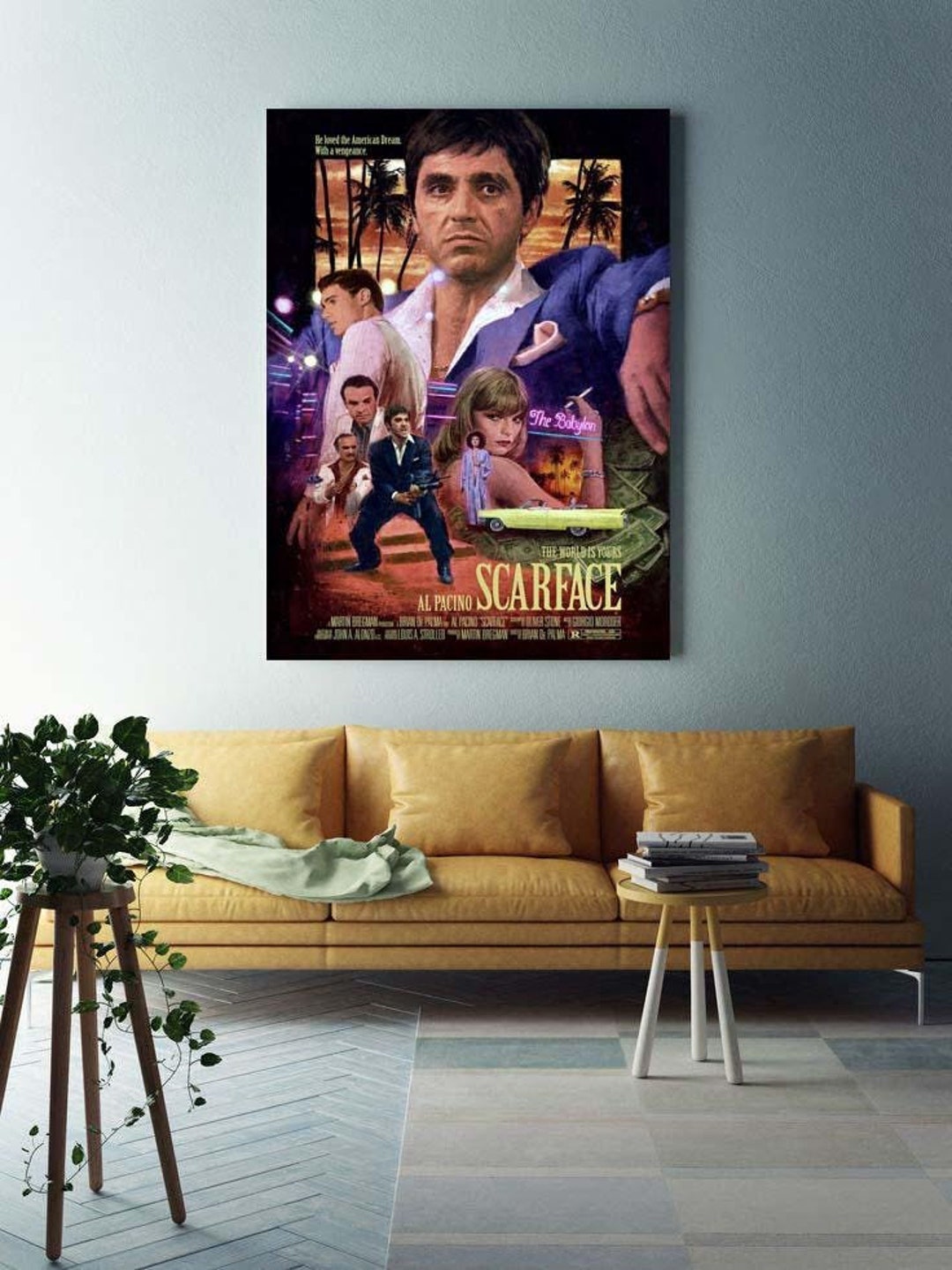 Scarface Tempered Glass, Glass Wall Panels, Famous Mafia Movie Tempered ...