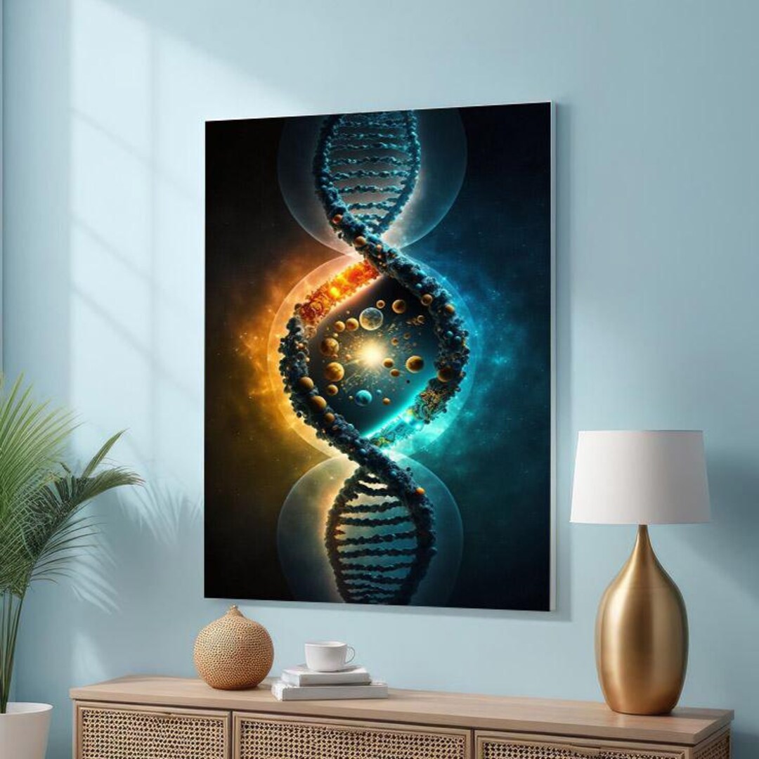 DNA Wall Glass, Glass Wall Art, Crispr Glass Decor, Scientific Decor ...