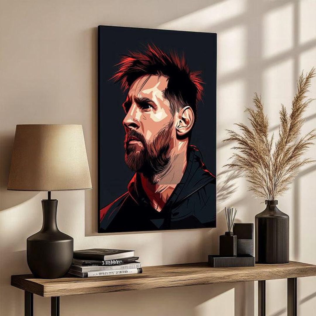 Messi Glass Decor, Messi Wall Art, Messi Glass, Tempered Glass, Messi ...