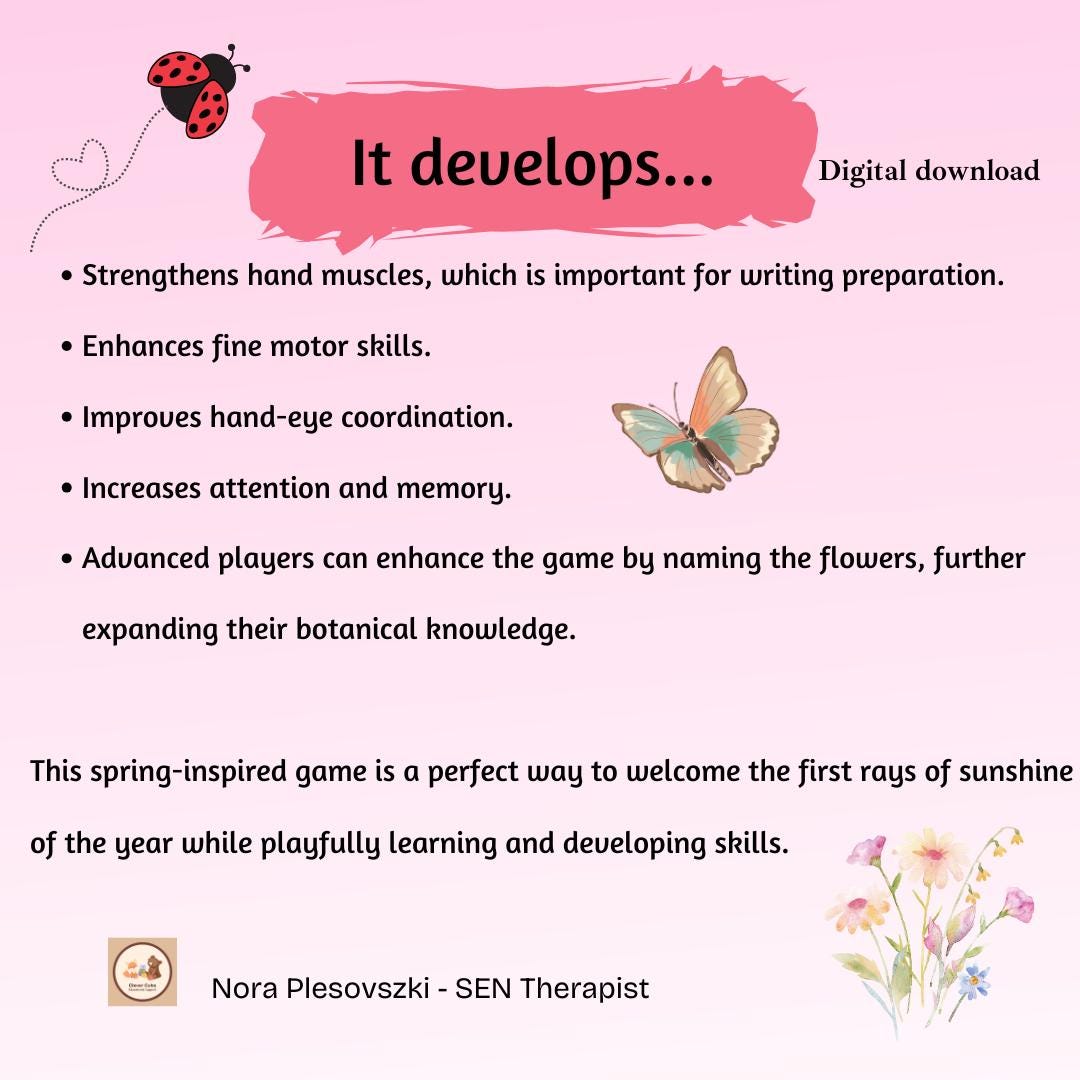 Spring Flower Garden Game - Etsy