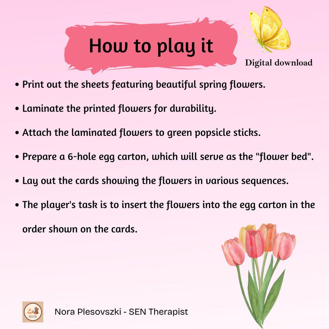 Spring Flower Garden Game - Etsy