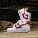 Custom Red Air Force 1 Hand Painted White Red Shoes Custom Color Block ...
