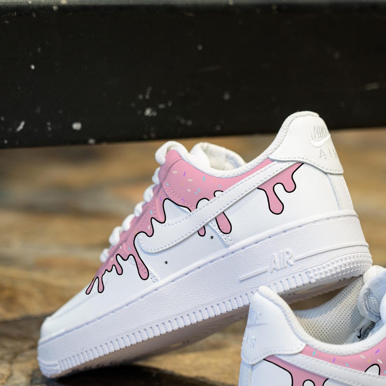 Custom Donut Drip Air Force 1 Colorful Donut Sneakers Custom Hand ...