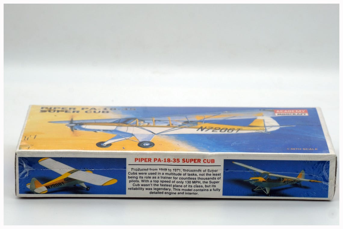 Academy Minicraft Piper PA-18-35 Super Cub 1/48th Scale Plastic Model ...