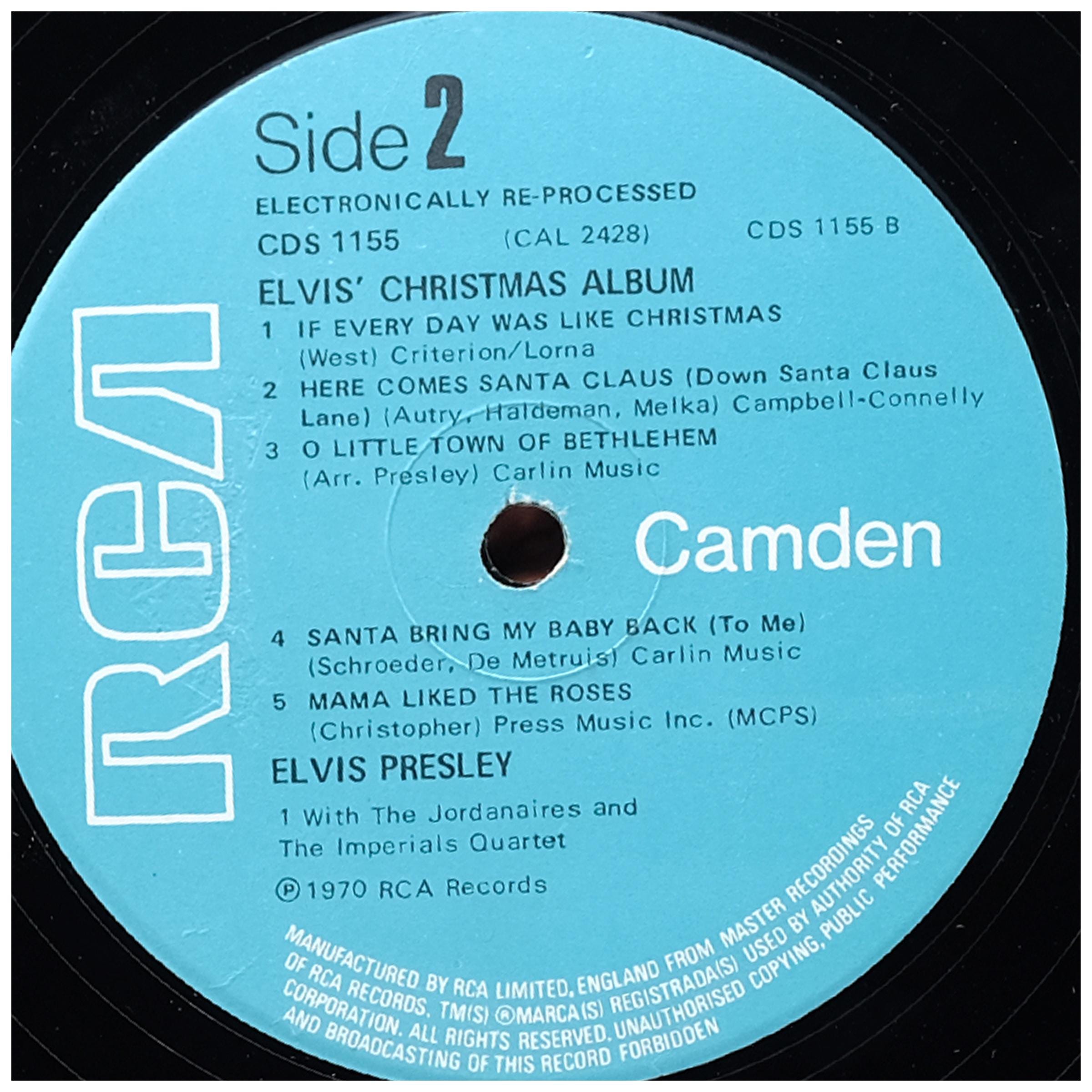 Elvis Christmas Album RCA CDS 1155, 1976 Elvis Blue Christmas, Elvis ...