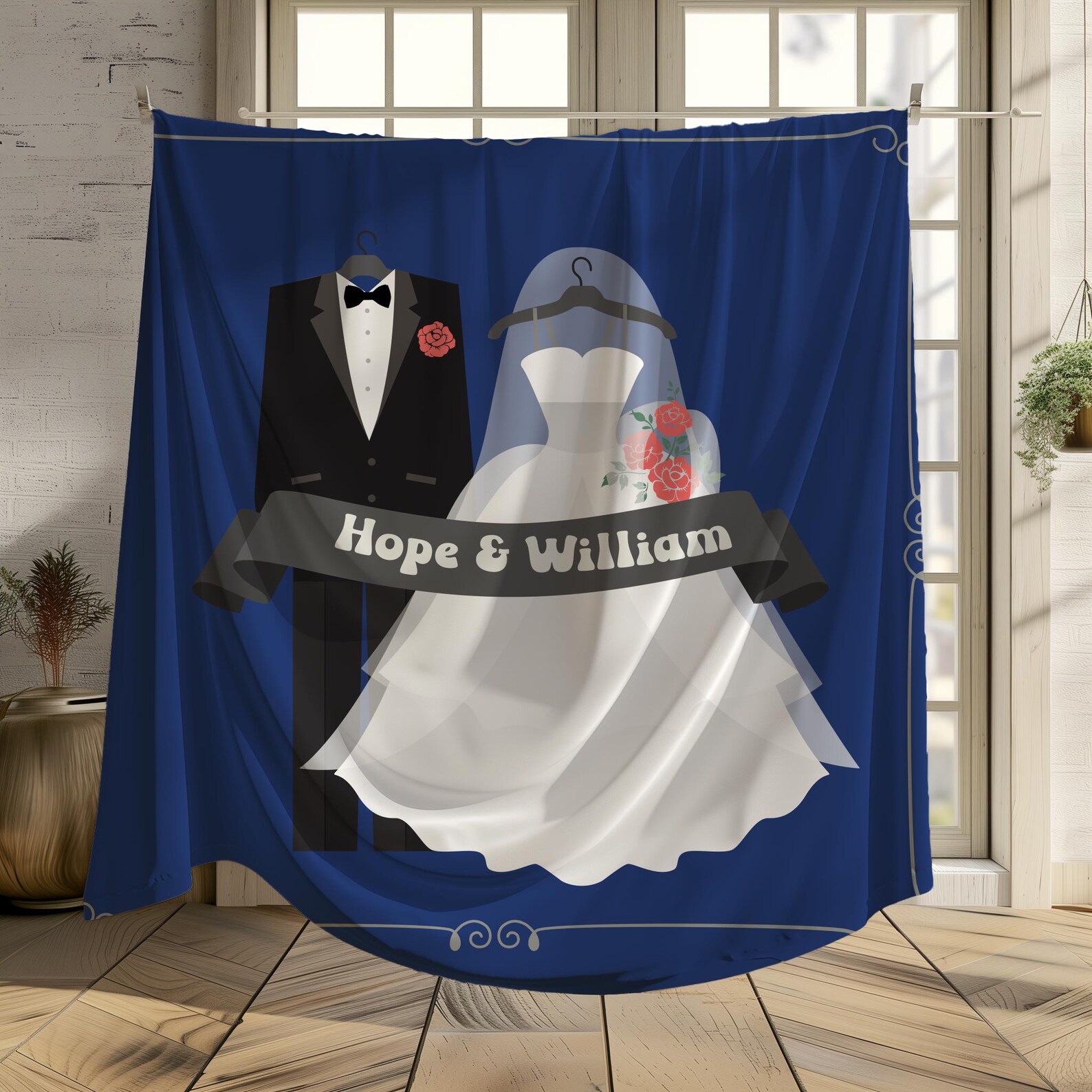 Bride Groom Custom Text Blanket, Personalized Wedding Honeymoon Throw ...