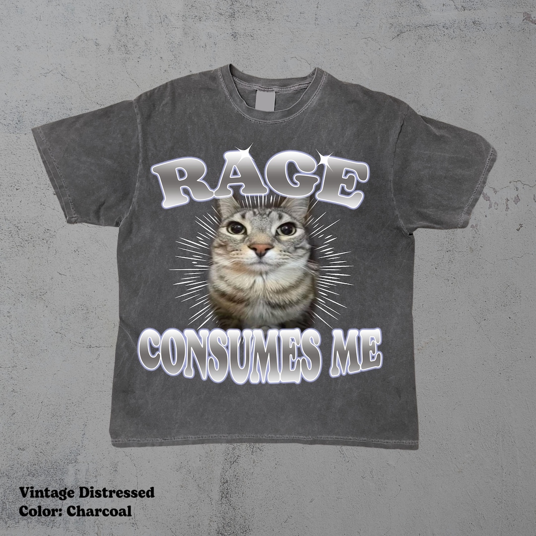 Rage Consumes Me Cat Shirt, Funny Graphic Tee, Meme Shirt, Meme Tee ...