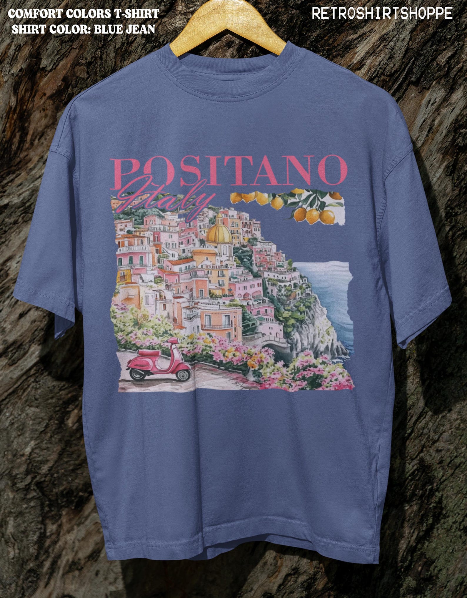 Positano Italy T-shirt Comfort Colors Brand Vintage Italian Shirt ...