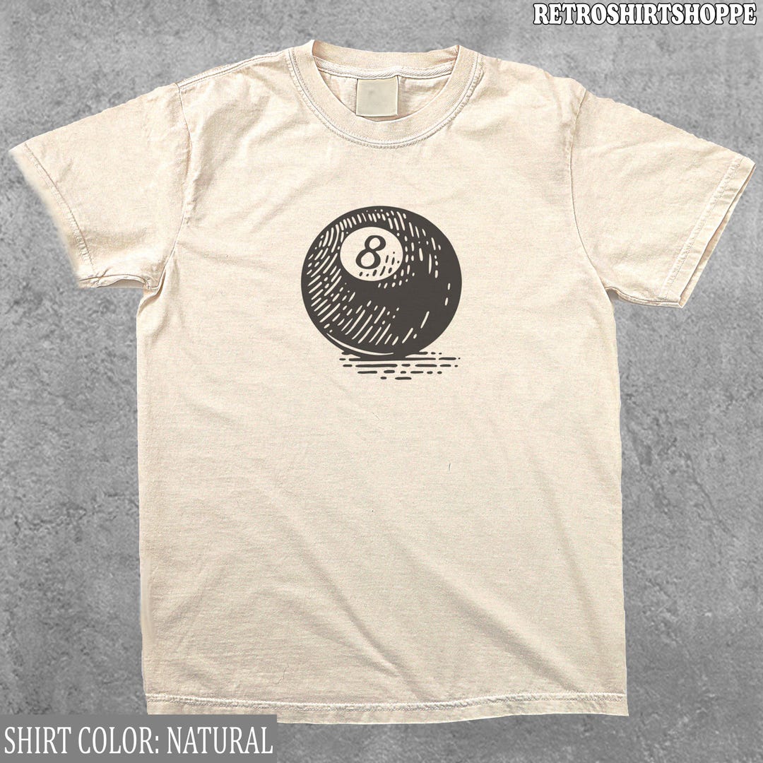 Retro Vintage 8 Ball Tshirt, Billiards Graphic Tee, Eight Ball Pool ...