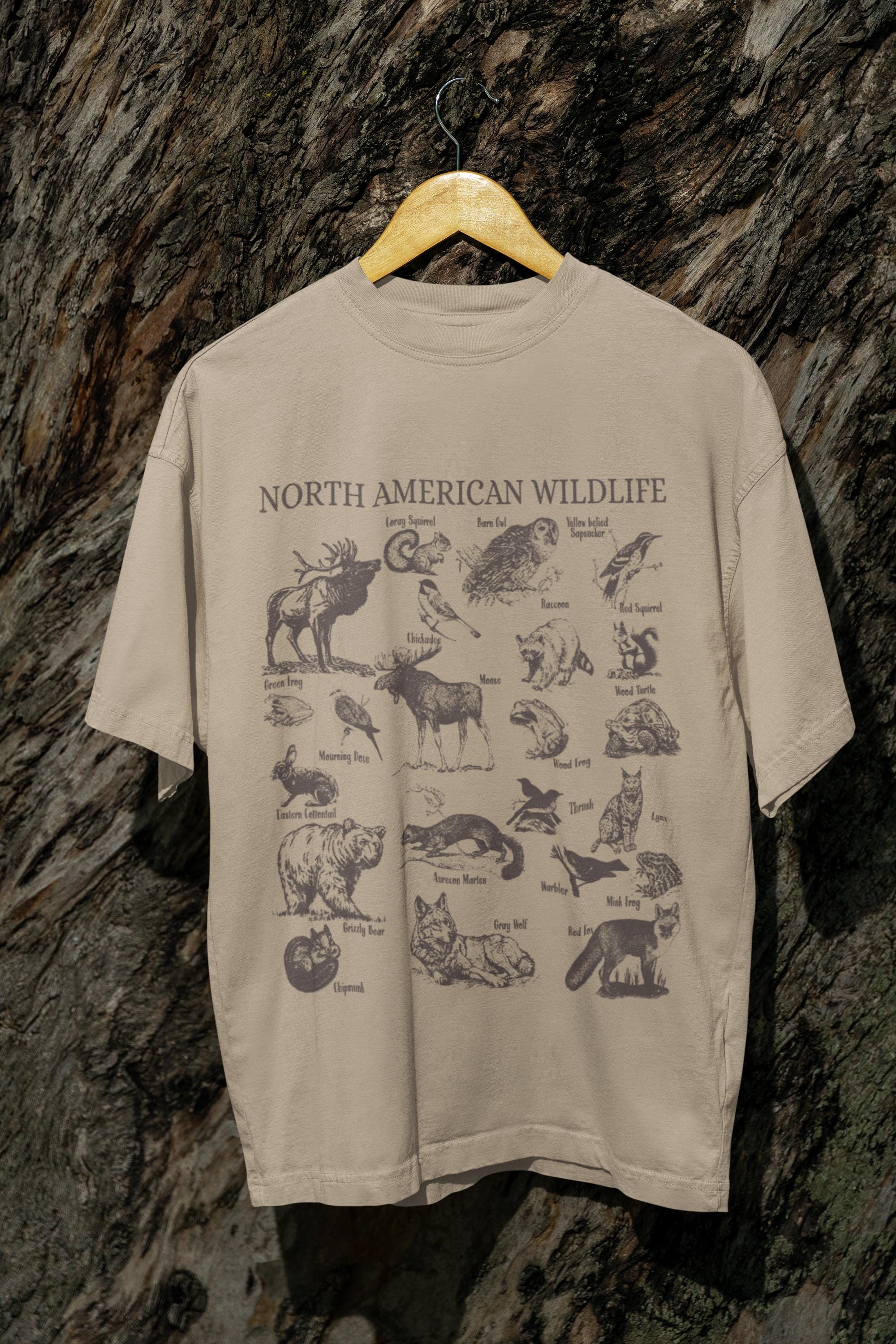 North American Wildlife Vintage 90s Unisex Shirt, Retro Forest Animals ...