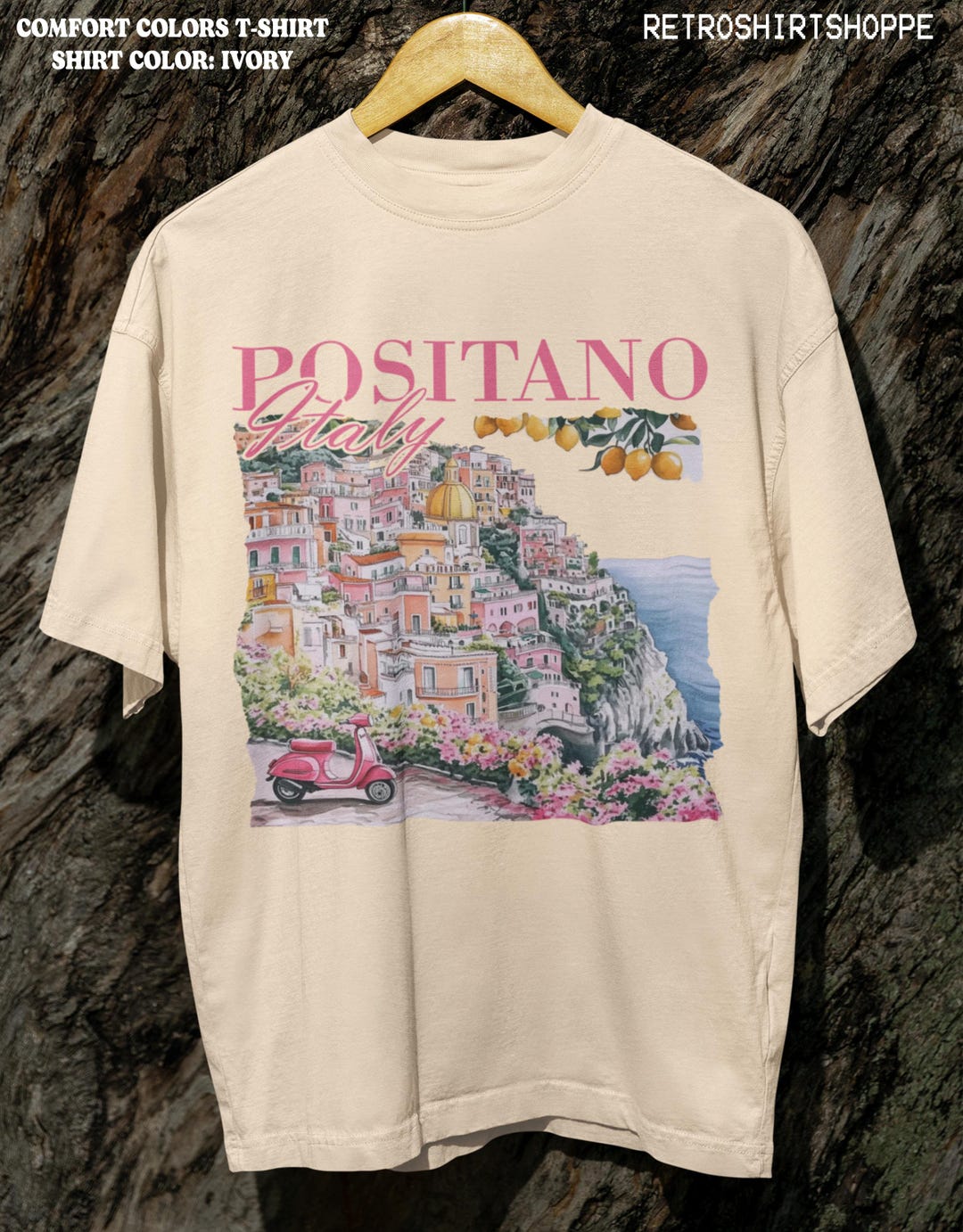 Positano Italy T-shirt Comfort Colors Brand Vintage Italian Shirt ...