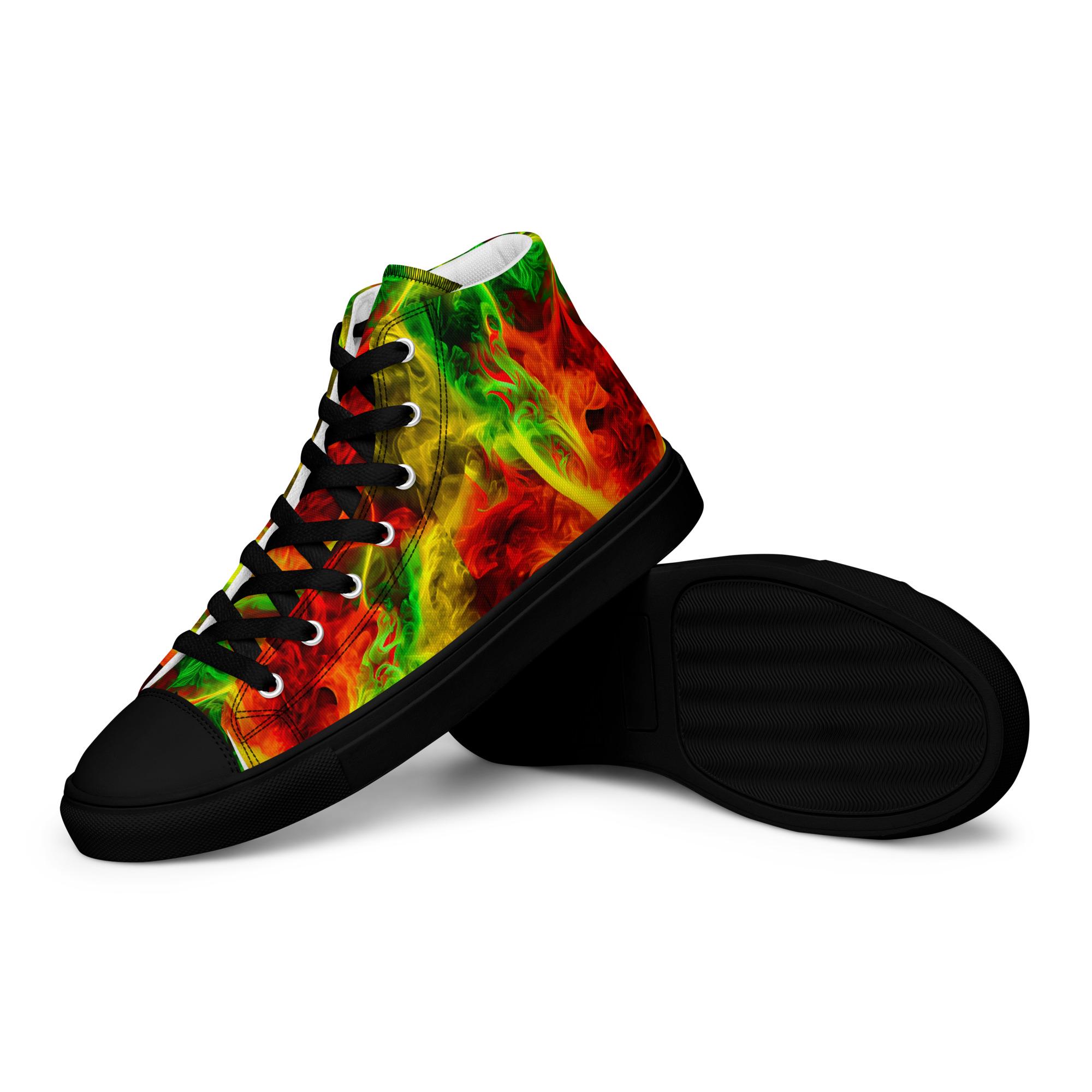 Men’s High Top Canvas Shoes Jamaica 01 - Etsy