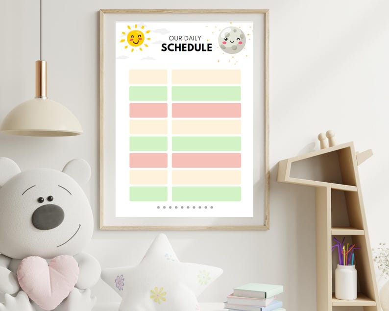 Kids Daily Schedule Planner: Fun Printable Routine Chart (A4) - Etsy