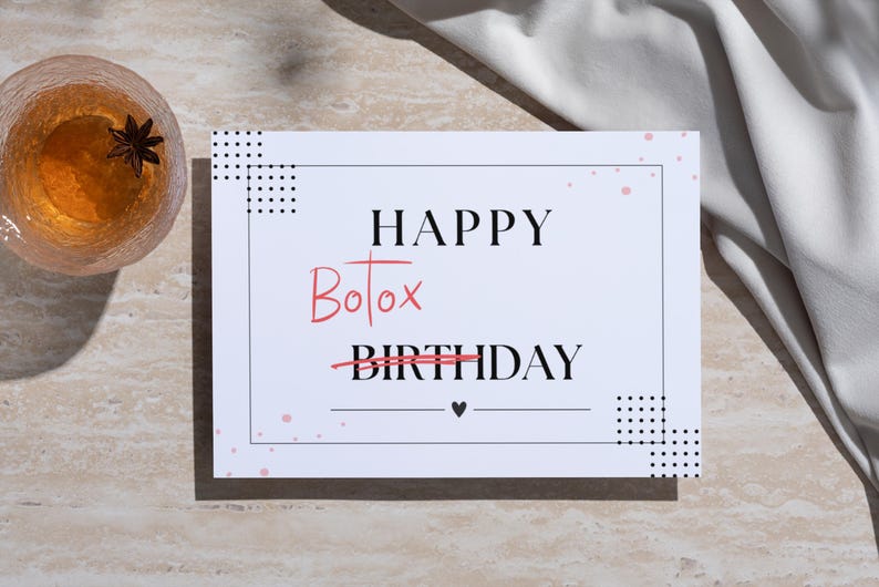 Happy Birthday Funny Botox Card Download, Happy Botox Day, Digital ...