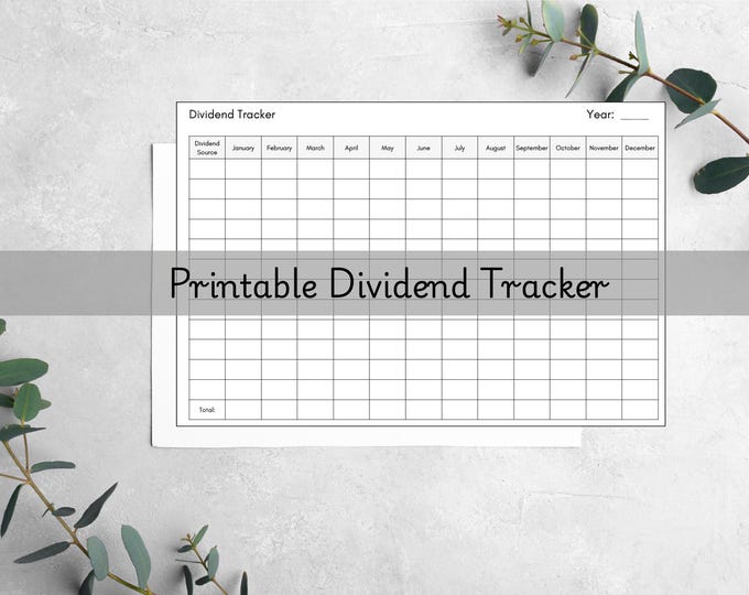 Dividend Tracker / Track Your Dividends in Microsoft Excel / Dividend ...
