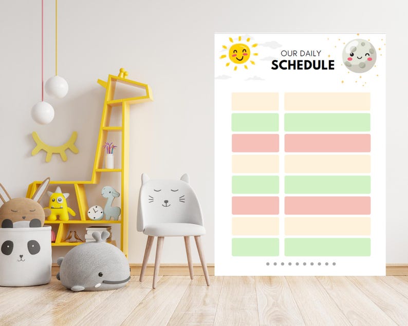 Kids Daily Schedule Planner: Fun Printable Routine Chart (A4) - Etsy