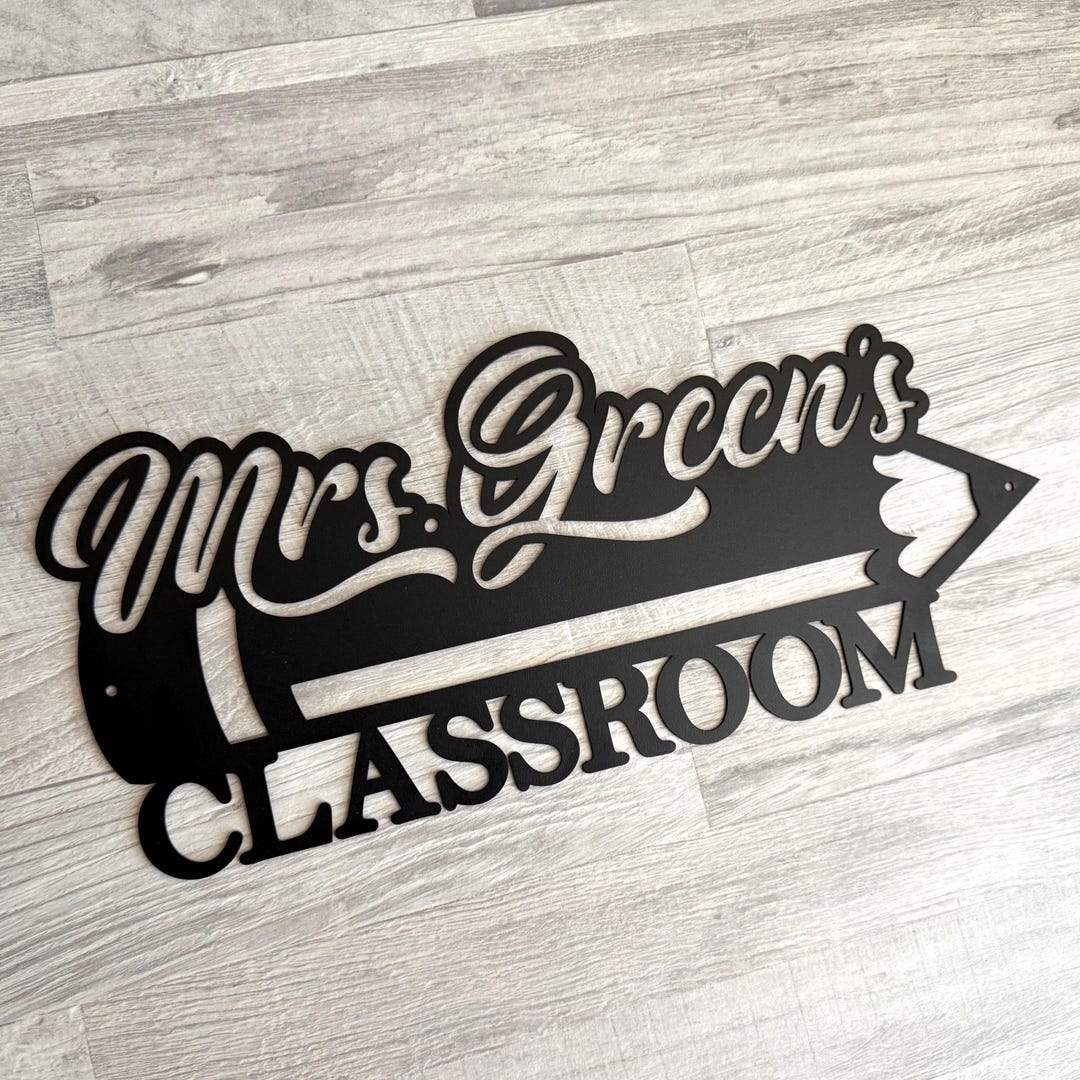 Custom School Name Sign – Personalized Teacher Door Sign – Classroom ...