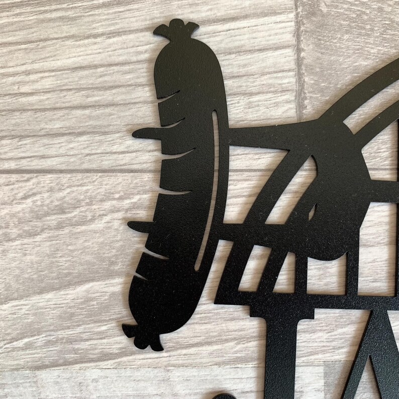 Personalized BBQ Metal Name Sign - Grill Master Outdoor Bar Decor - Man ...