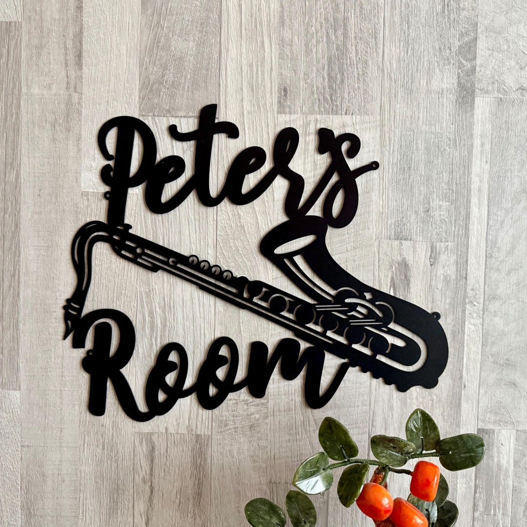 Saxophone Name Sign – Custom Musical Instrument - Personalized ...