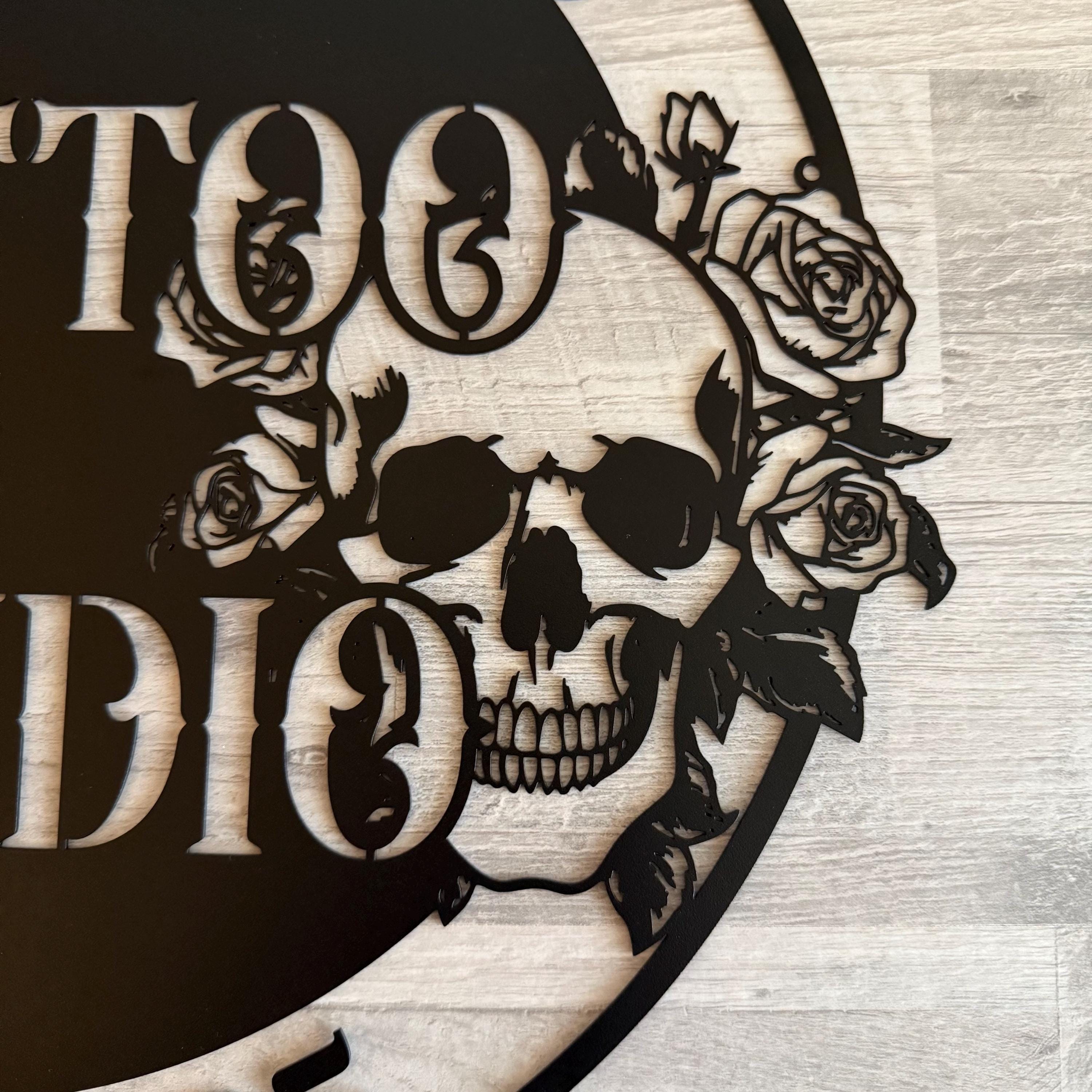 Personalized Tattoo Studio Metal Sign With Custom Name - Wall Art Decor ...