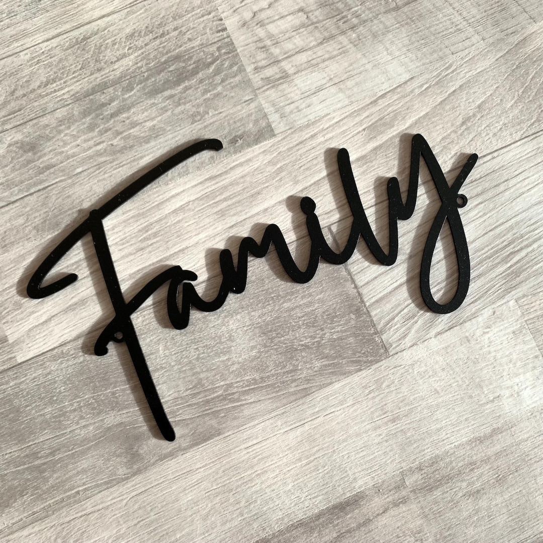 Personalized Metal Family Sign - Custom Laser Cut Words or Letters - Etsy