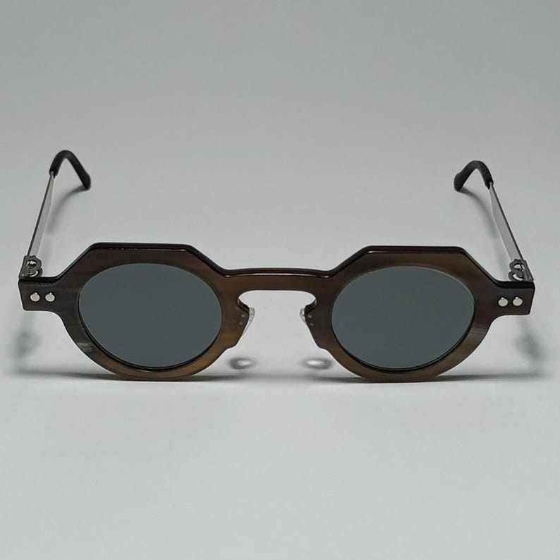 Handmade Natural Horn Retro Style Glasses *lens Height 34 Mm, Lens ...