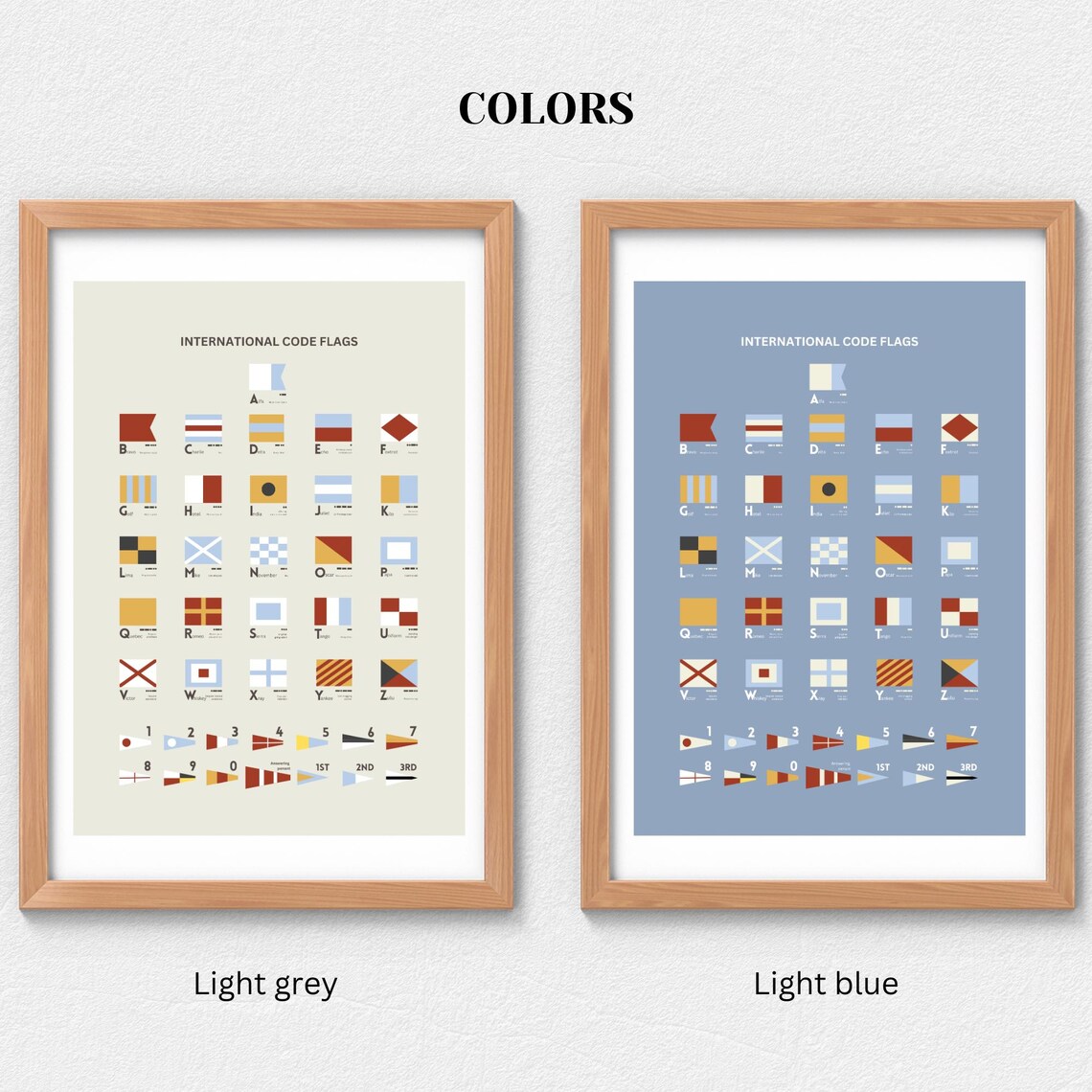 Nautical Alphabet With Morse Code, Flags Print I Maritime Decor I Gift ...