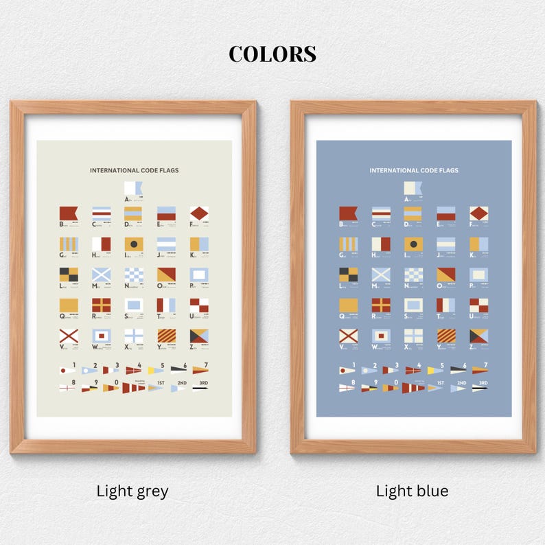 Nautical Alphabet With Morse Code, Flags Print I Maritime Decor I Gift for Sailor - Etsy