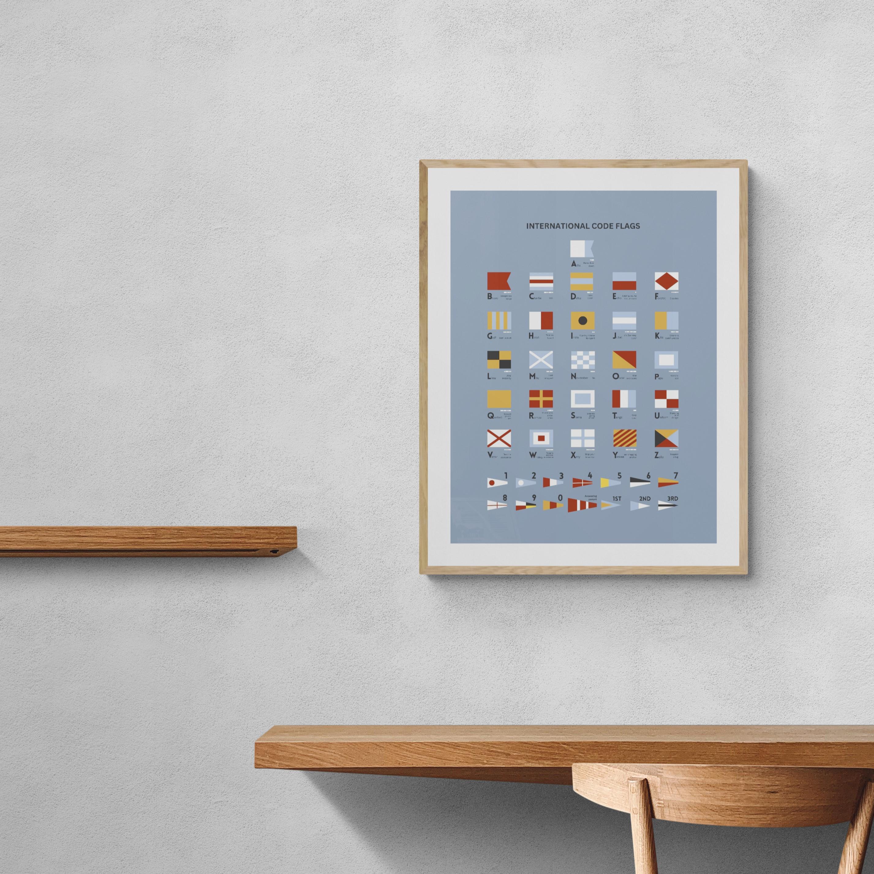 Nautical Flags Alphabet & Morse Code Print: Maritime Decor (digital ...