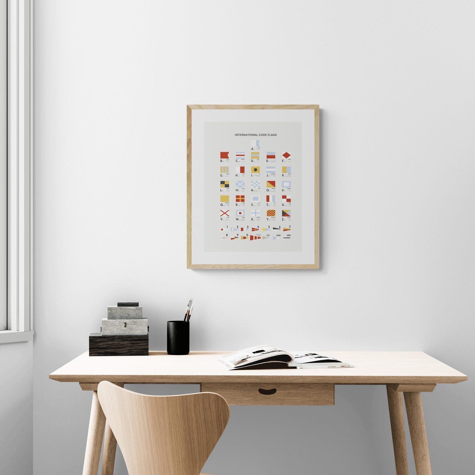 Nautical Alphabet With Morse Code, Flags Print I Maritime Decor I Gift ...