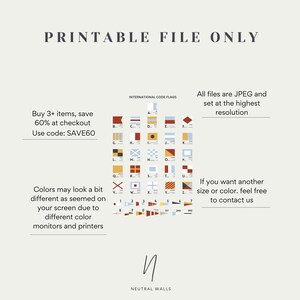 Nautical Alphabet With Morse Code, Flags Print I Maritime Decor I Gift ...