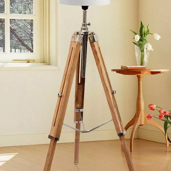 Vintage Floor Lamp Oak - Etsy UK