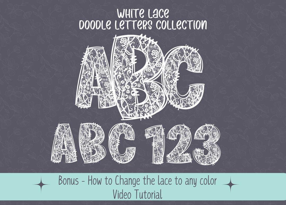 White Lace Png, White Lace Designs, Lace Clipart, Lace Doodle Alphabet ...