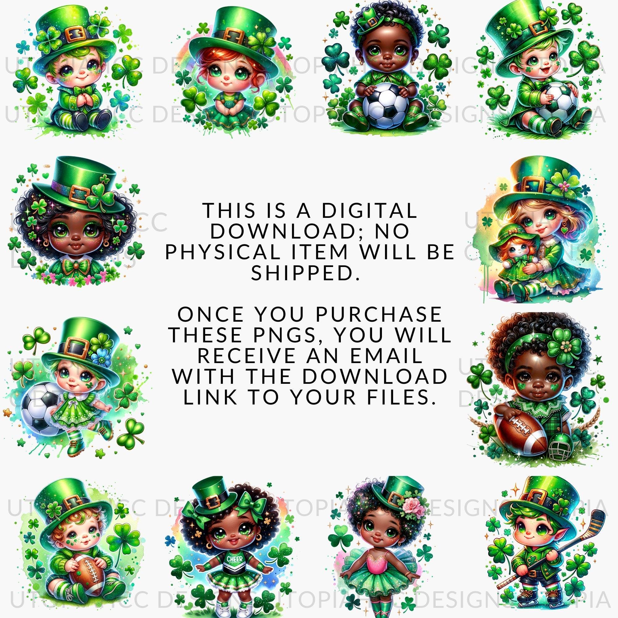 St. Patrick Baby Sports Clipart Collection, Cute Chibi Leprechaun PNG ...