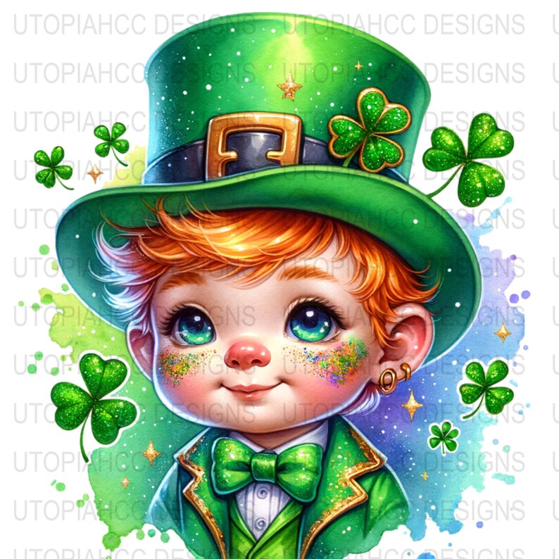 Baby Leprechaun Clipart for St Patricks Day, Cute Leprechaun PNG With ...