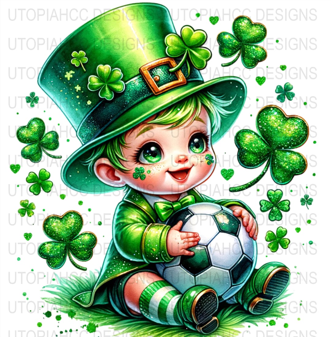 Cute Baby Leprechaun PNG, Shamrock Clipart, St Patricks Day PNG, Lucky ...